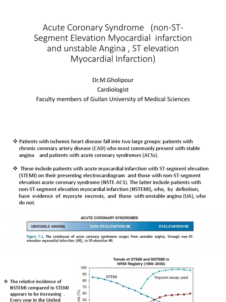 Acute Coronary Syndrome | PDF | Myocardial Infarction | Coronary Artery ...