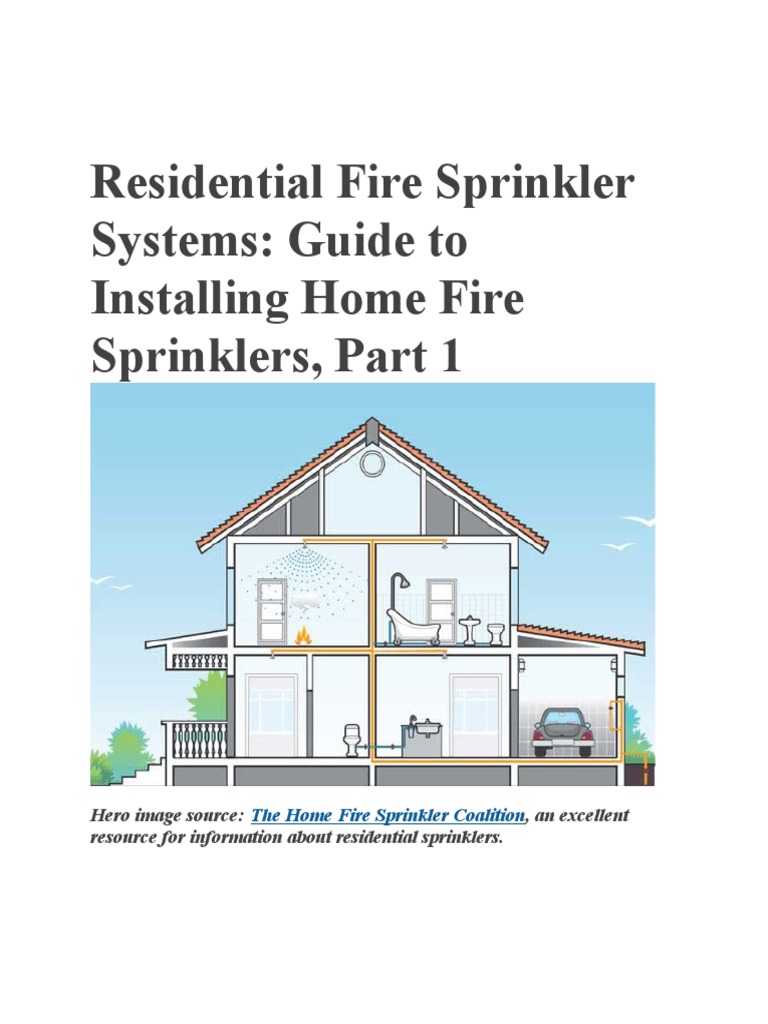 Residential Fire Sprinkler System Components Fire Sprinkler System