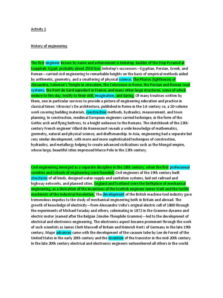 History and Evolution of Engineering | PDF | Engineering | Science