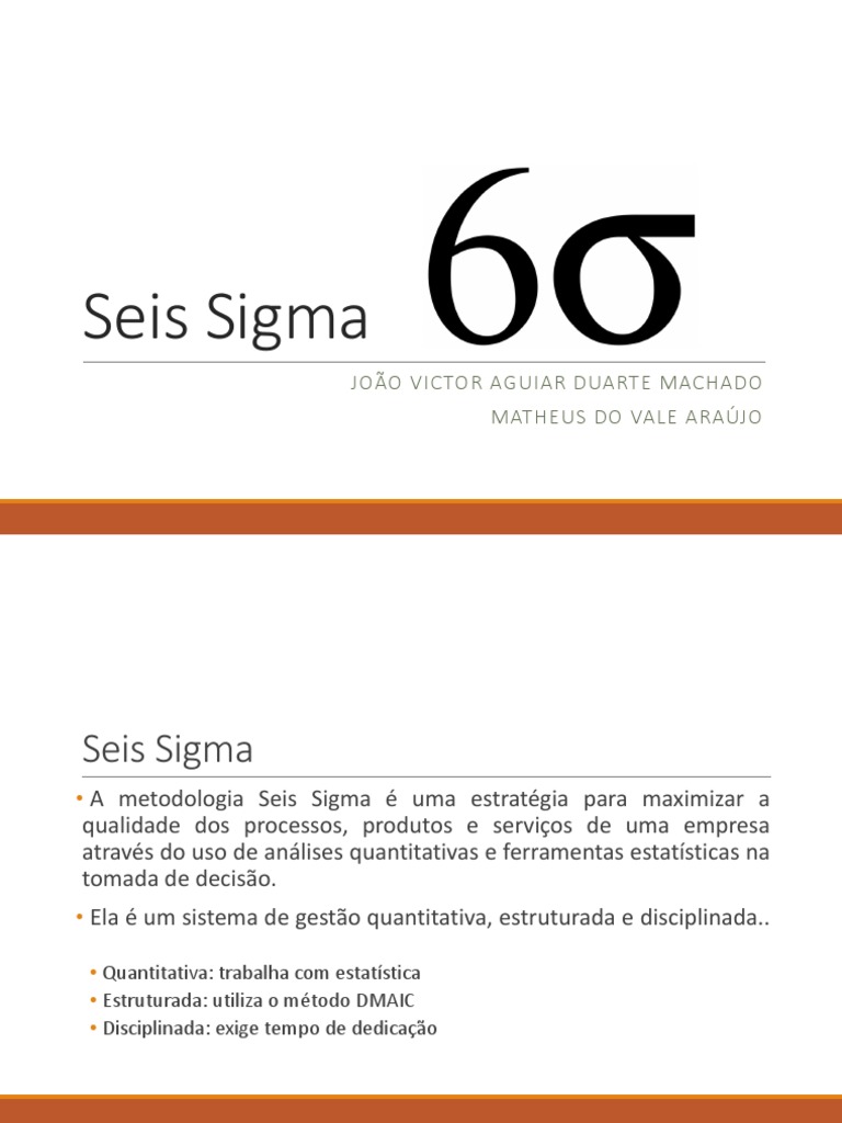 Seis Sigma | PDF | Seis Sigma | Qualidade (negócios)