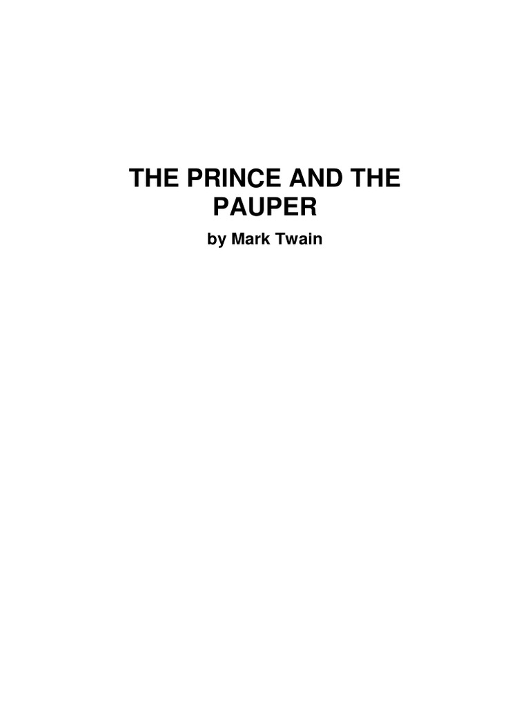 The Prince and The Pauper | PDF