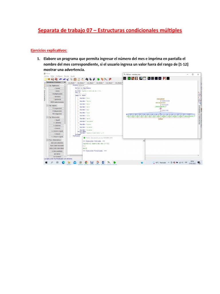 Tarea S09.s1.Separata de Trabajo 07 - Estructuras Condicionales Múltiples | PDF | Astronomía ...
