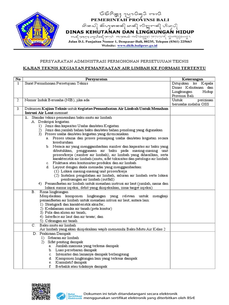 Persyaratan Persetujuan Teknis | PDF