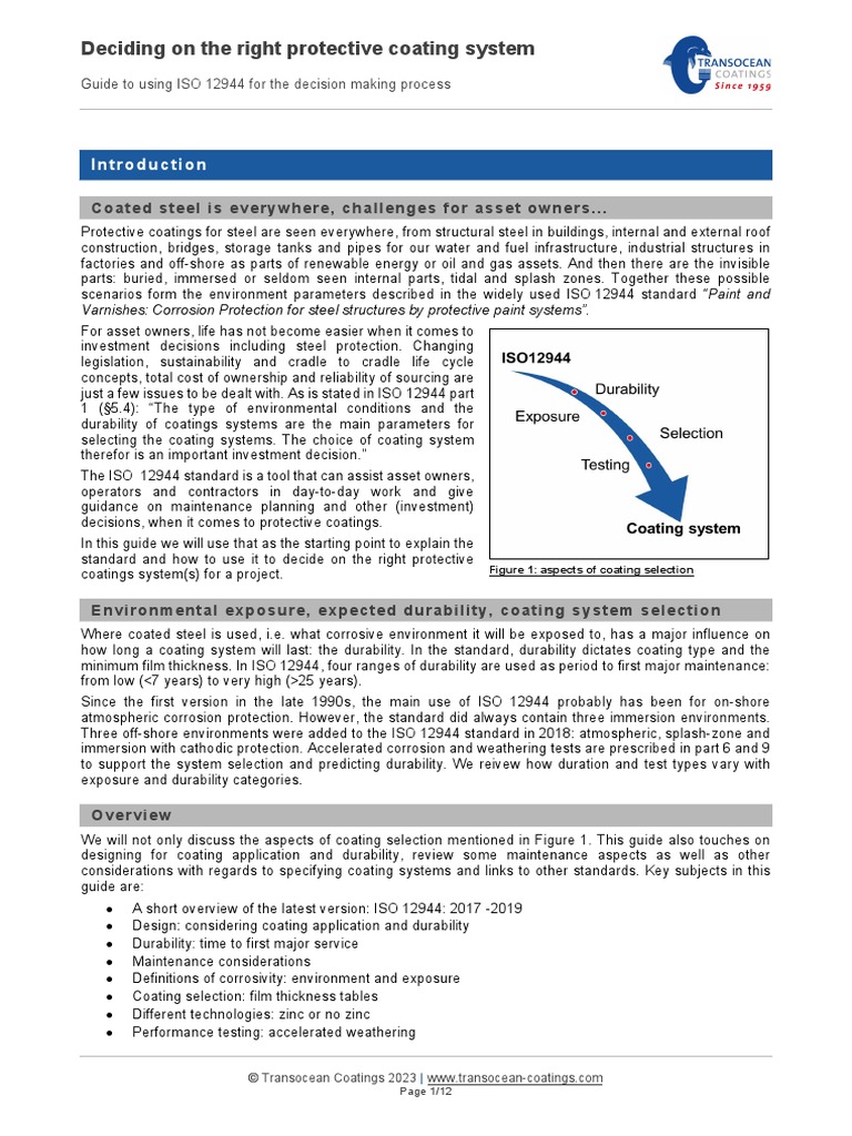 Guide To Protective Coating Systems Using Iso12944 27feb2023 | PDF ...