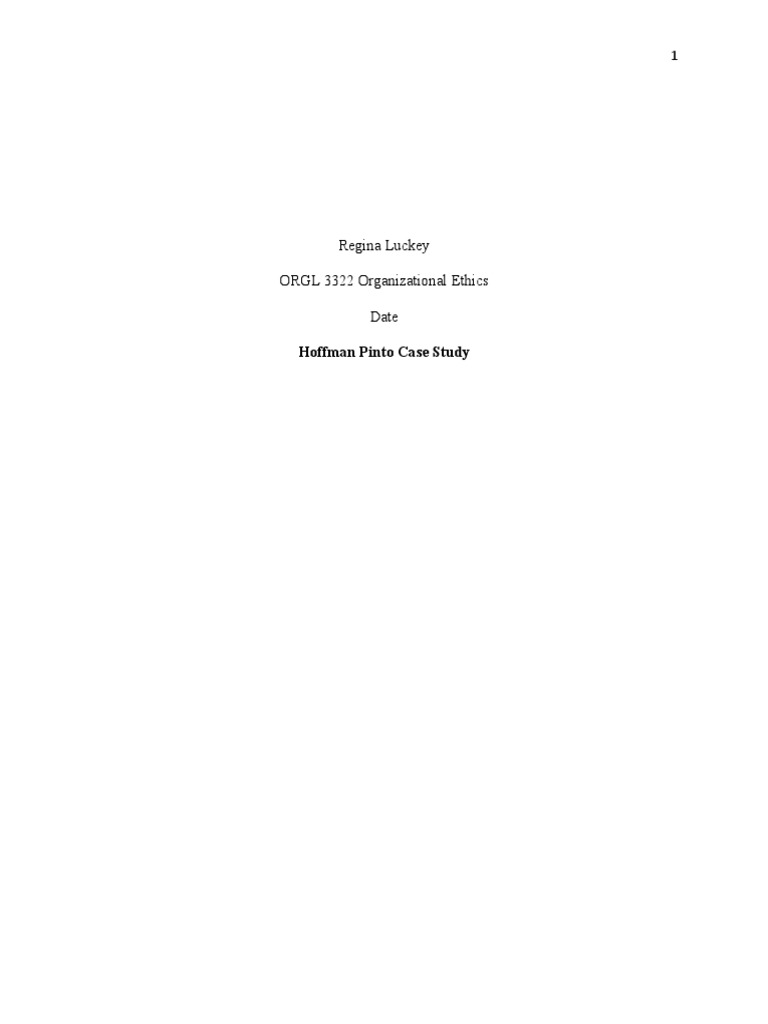 Ethical Failures in the Ford Pinto Case | PDF | Applied Ethics | Psychology