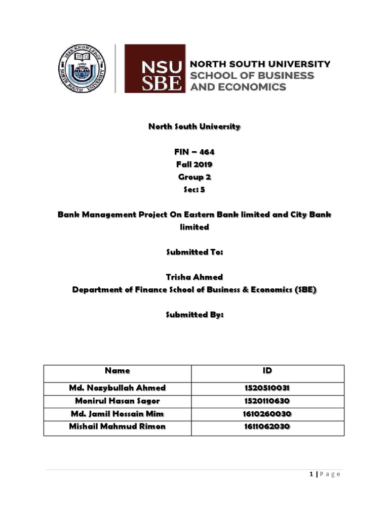 Fin 464 Final TSA PDF PDF | PDF | Debt | Banks