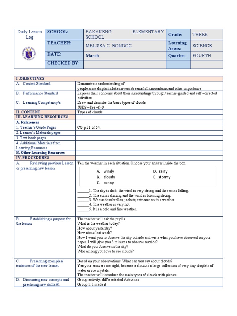 Grade 3 COT Science Q4 | PDF