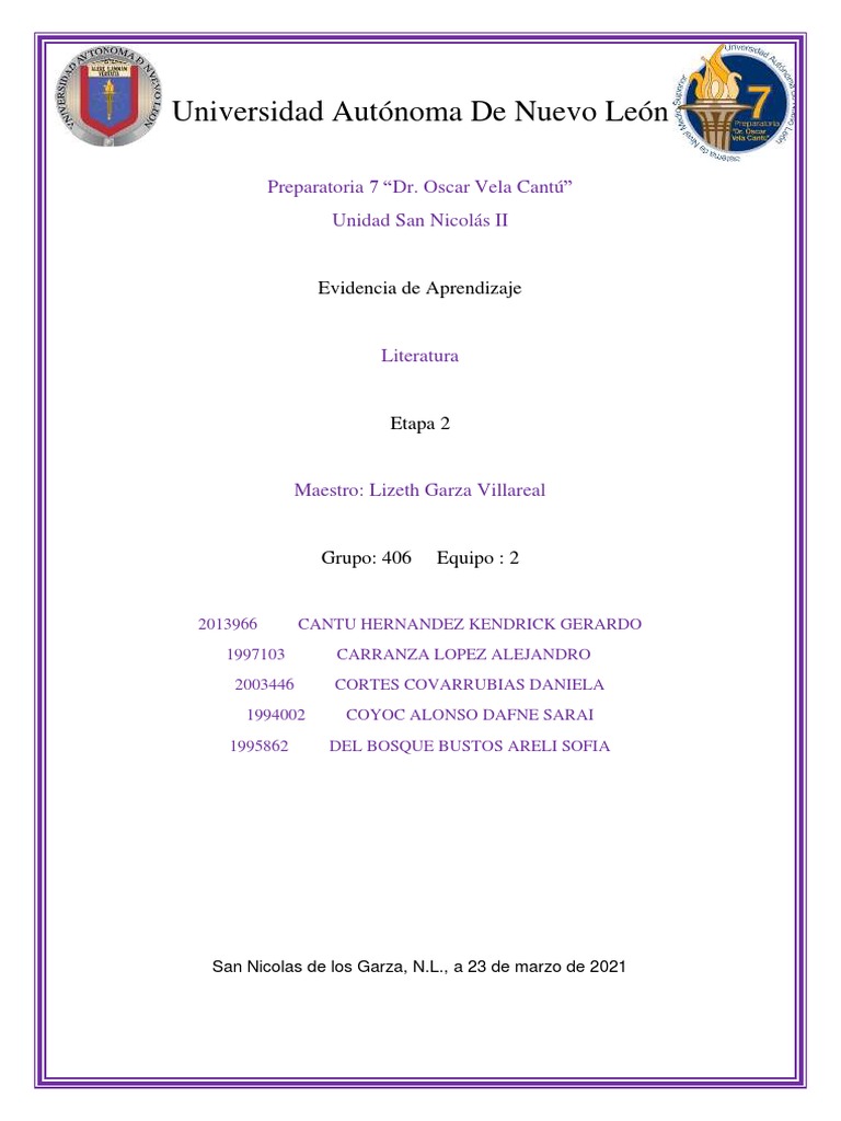 Equipo 2 - EV2 - Literatura | PDF