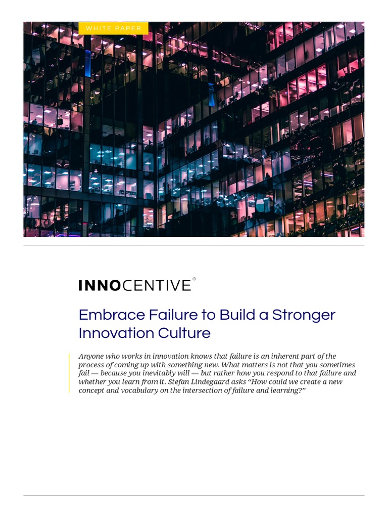 Embracing Failure for Innovation Success | PDF | Lean Startup | Startup ...