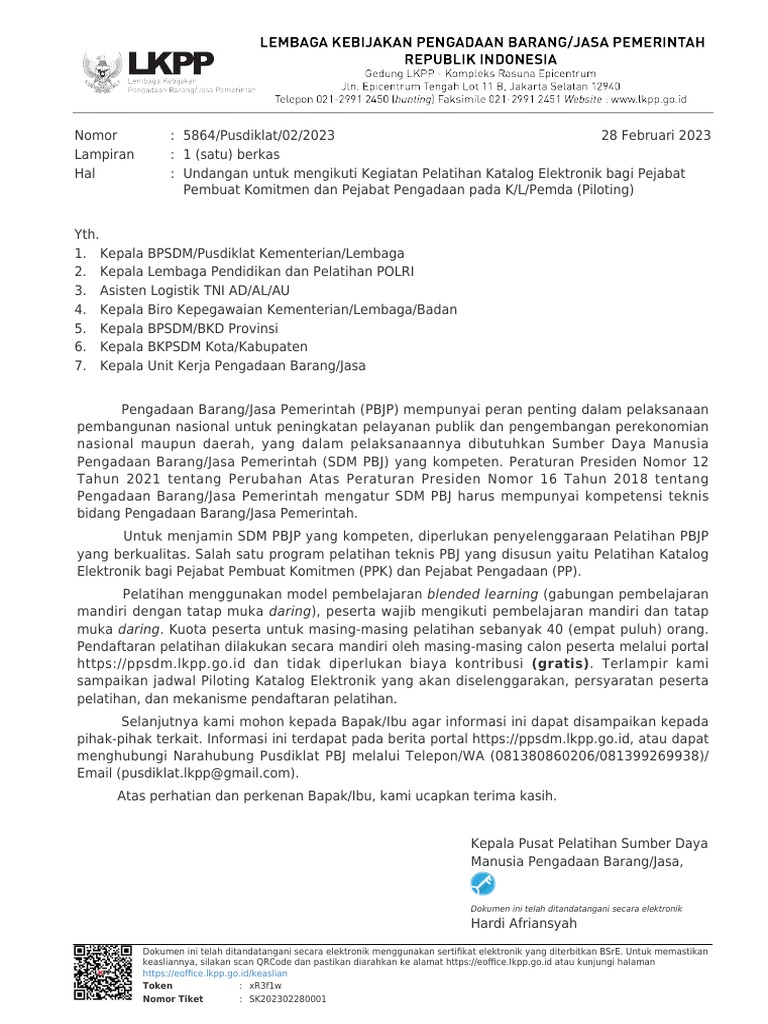 5864 - Und Katalog PPK&PP Dan Lampiran Final | PDF