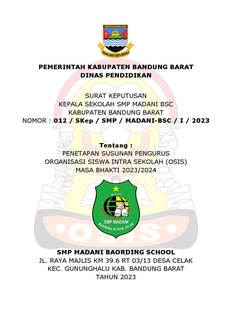 SK Osis SMP Madani BSC | PDF