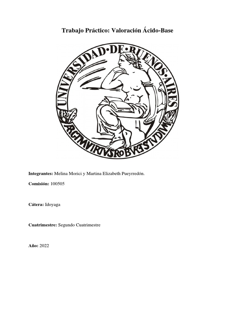 Proyecto Quimica Idoyaga | PDF | Química | Valoración