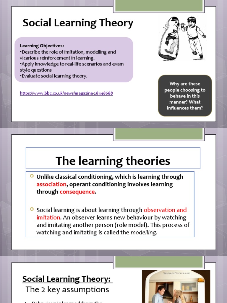 Social Learning Theory | PDF | Imitation | Behavioural Sciences