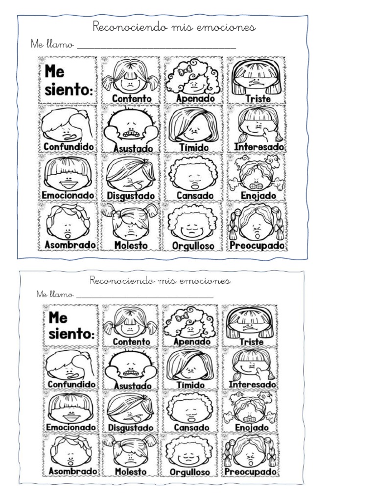 Reconociendo Mis Emociones Pdf
