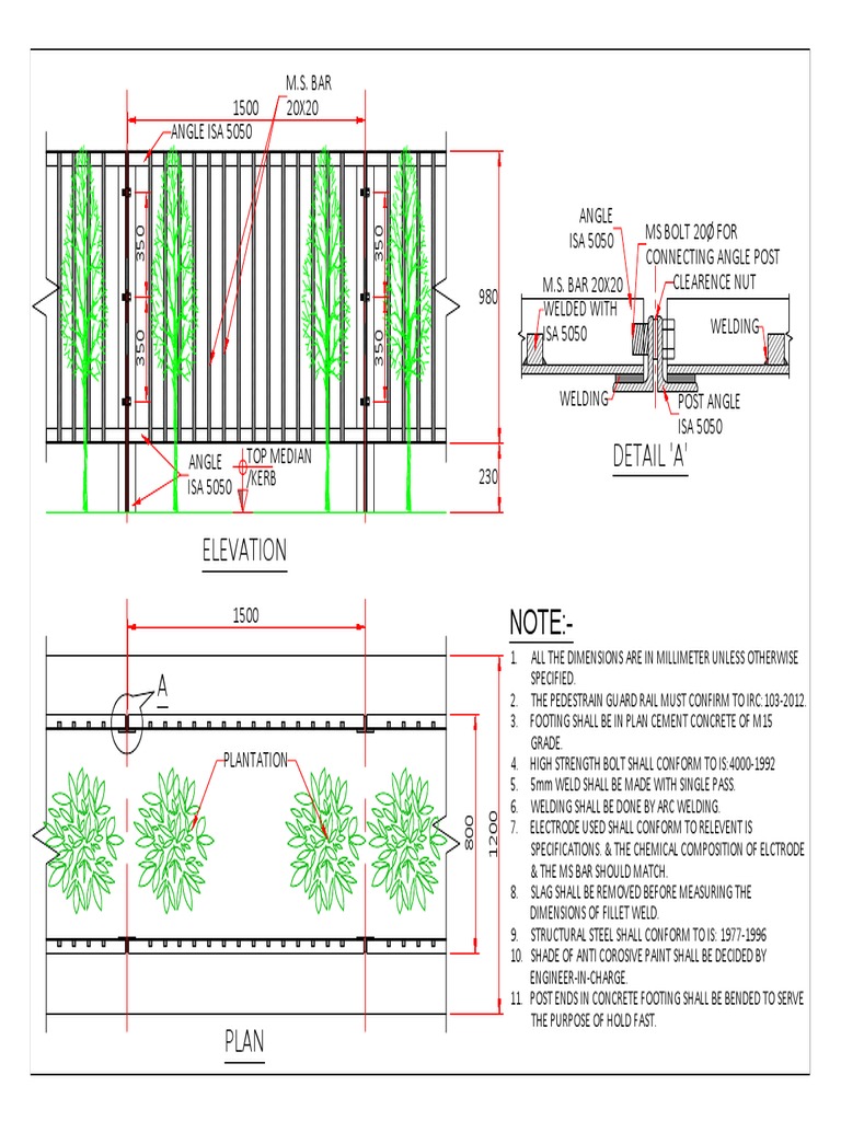 Design and fabrication details of a metal guard rail system using ISA ...