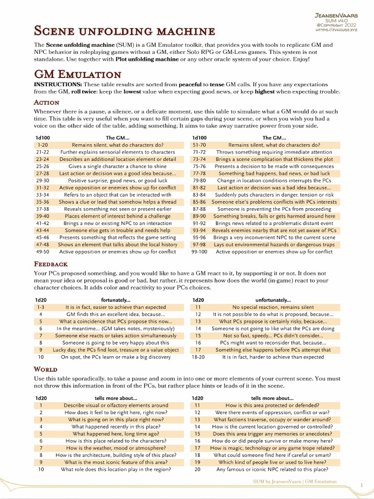 Scene Unfolding Machine - V4-0 - Print | PDF
