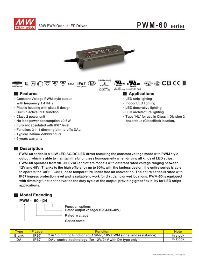 PWM-60(DA)-spec | PDF