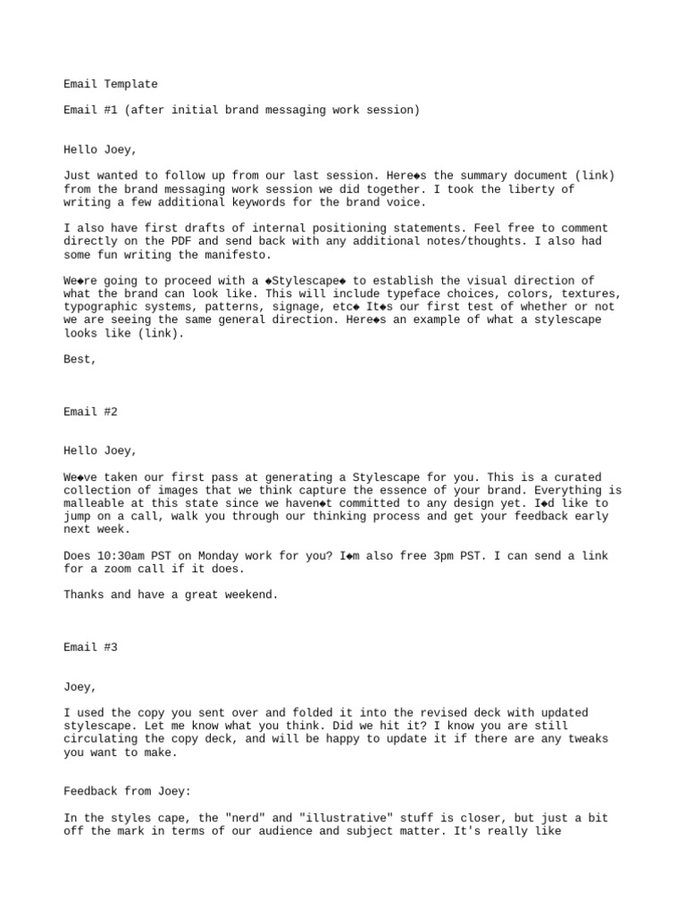 Email Template | PDF | Communication