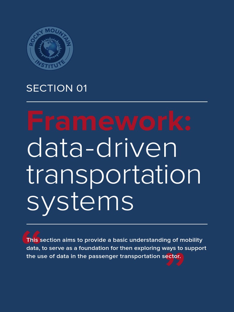 Data-Driven Transport - Policy Framework | PDF | Public Transport | Transport