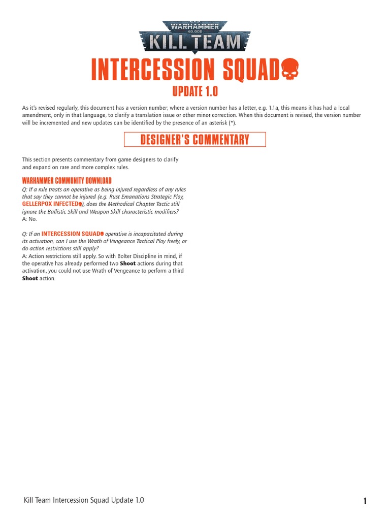 Intercession Squad Rule Clarifications | PDF