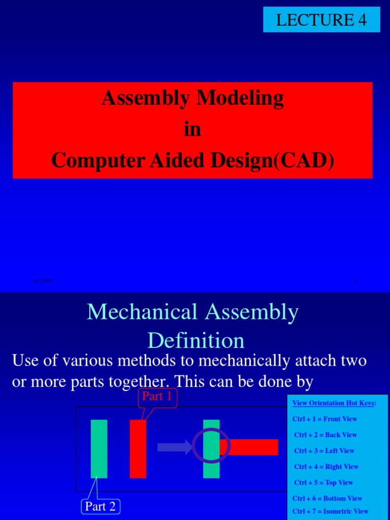 ASSEMBLY MODELING OF CAD LECTURE | PDF