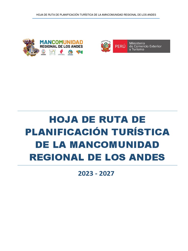 Hoja de Ruta de Planificación Turística MRDLA 2022 | PDF | Turismo ...