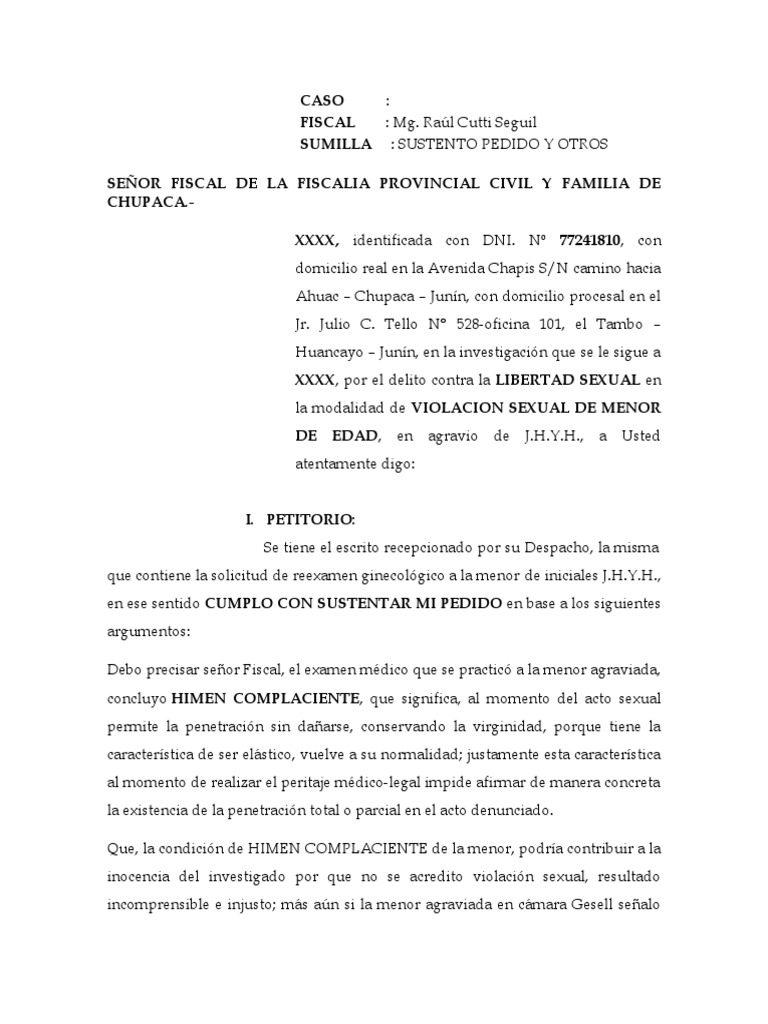 Sustento Pedido | PDF | Violación | Fiscal