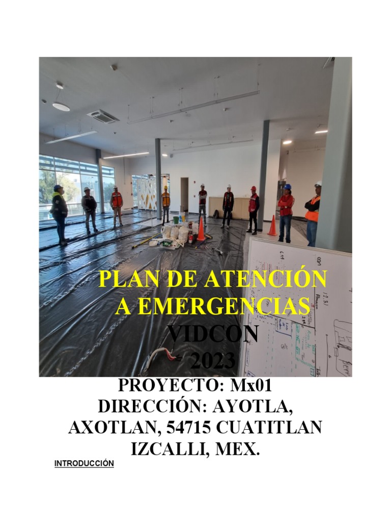 Plan De Atención A Emergencias Pdf Inundar Temblores