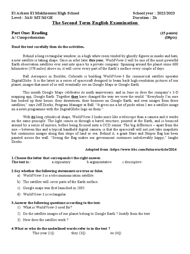 Astronomy Exam | PDF | Satellite | Spaceflight