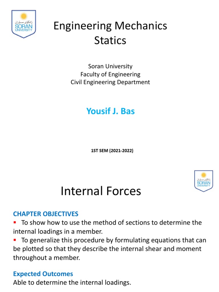 Engineering Mechanics Statics: Yousif J. Bas | PDF | Bending | Beam ...