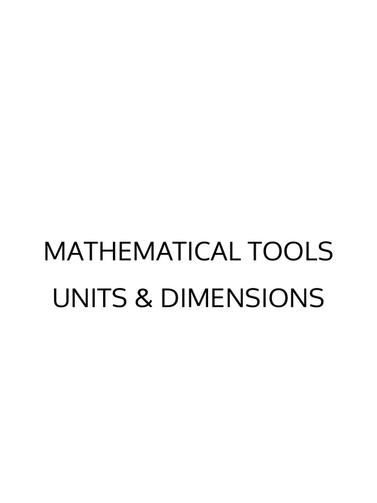 10+1 Physics Book-1 (Mathematical Tools, Units & Dimensions) 2020 | PDF ...