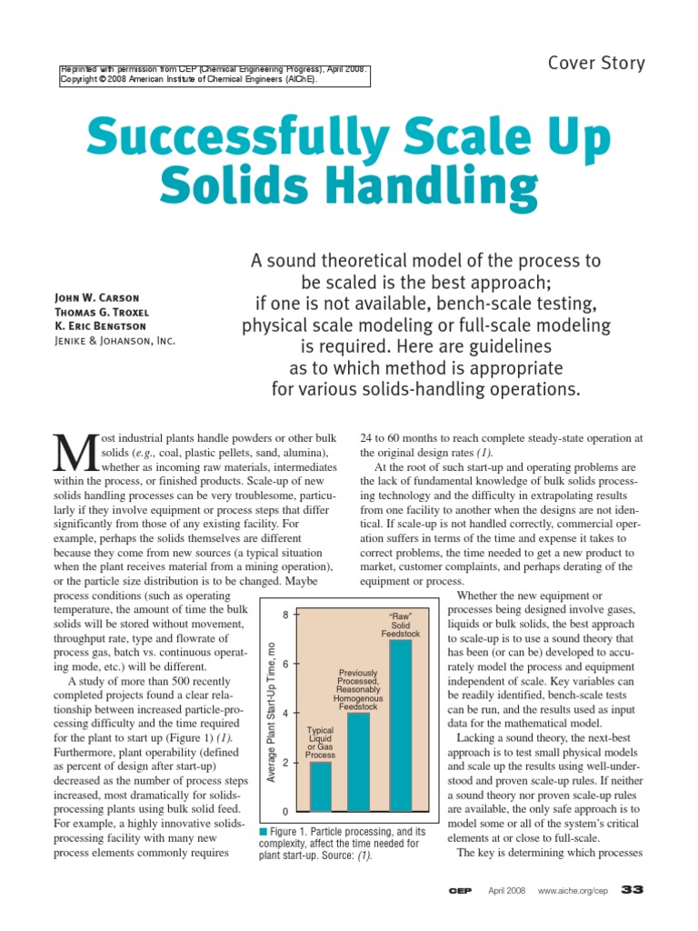 Scale Up Solids Handling | PDF | Stress (Mechanics) | Gases