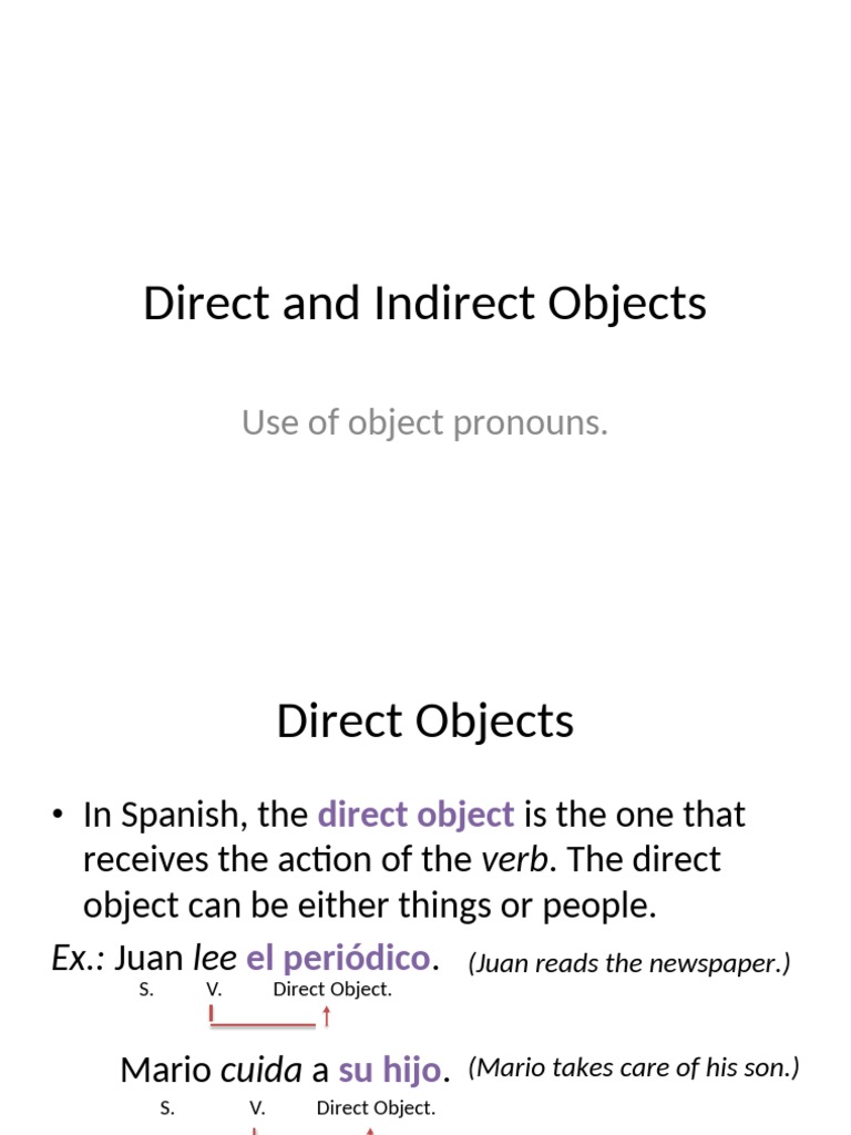 Direct and Indirect Objects | PDF