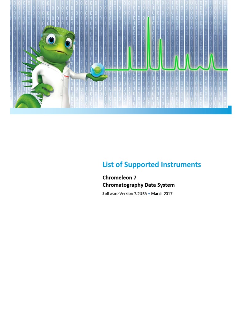 Man Cds Chromeleon Supported Instruments En Pdf Microsoft Windows