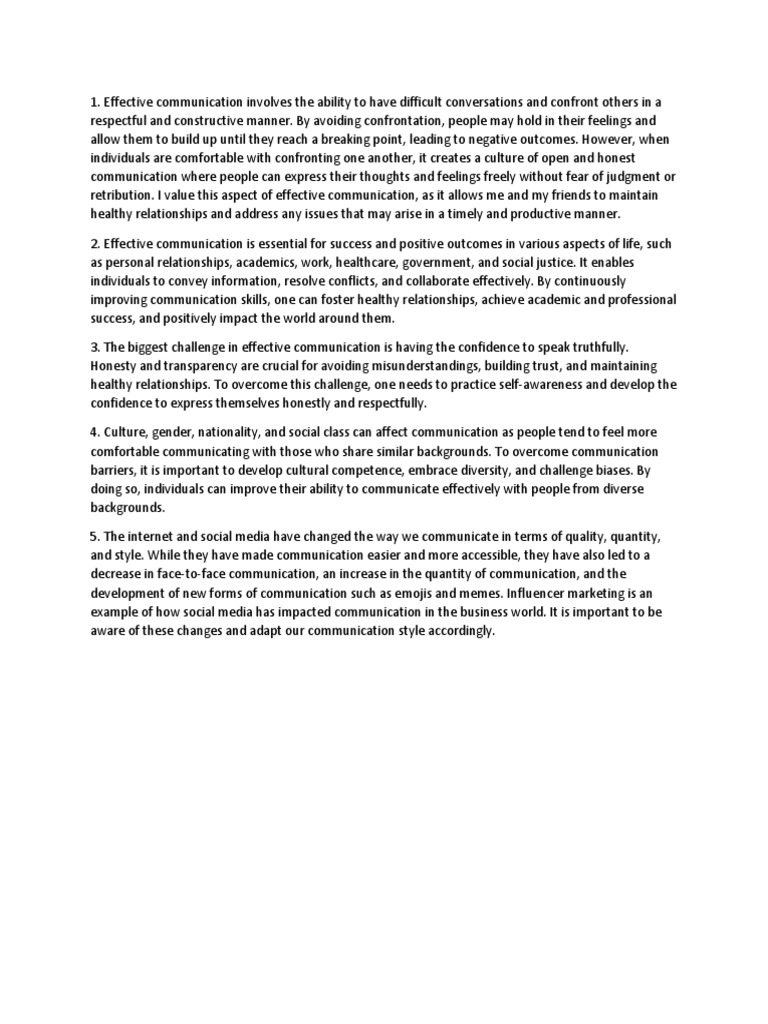 Communication Reflection | PDF | Communication | Social Media