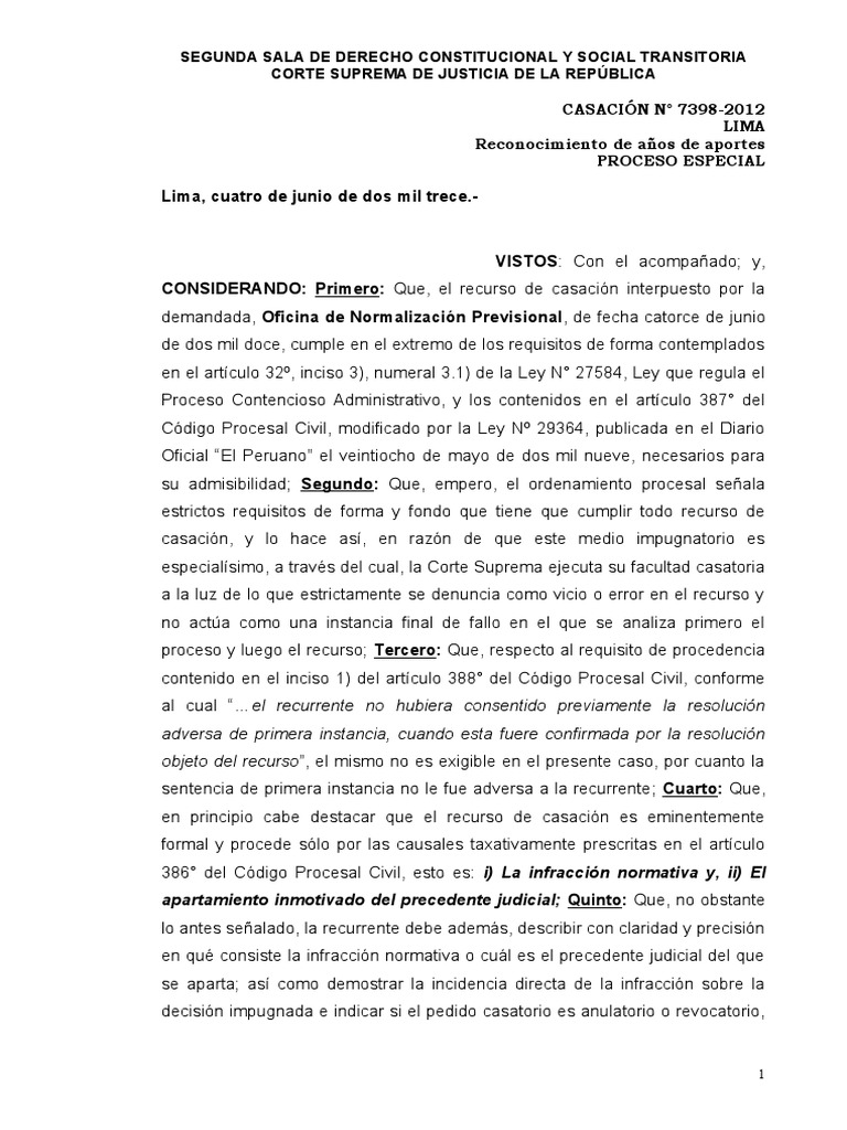 Lima, Cuatro de Junio de Dos Mil Trece. | Descargar gratis PDF | Ley ...