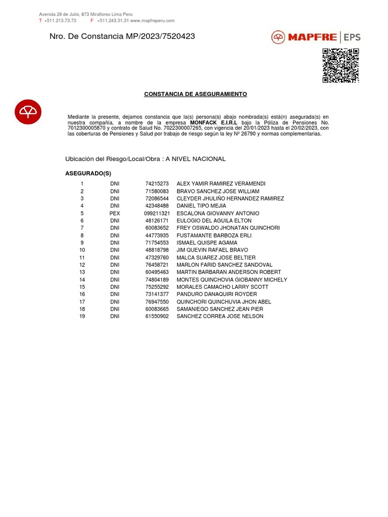 SCTR Febrero 2023 Monfack | PDF