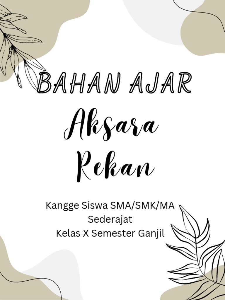 Bahan Ajar Aksara Rekan Pdf