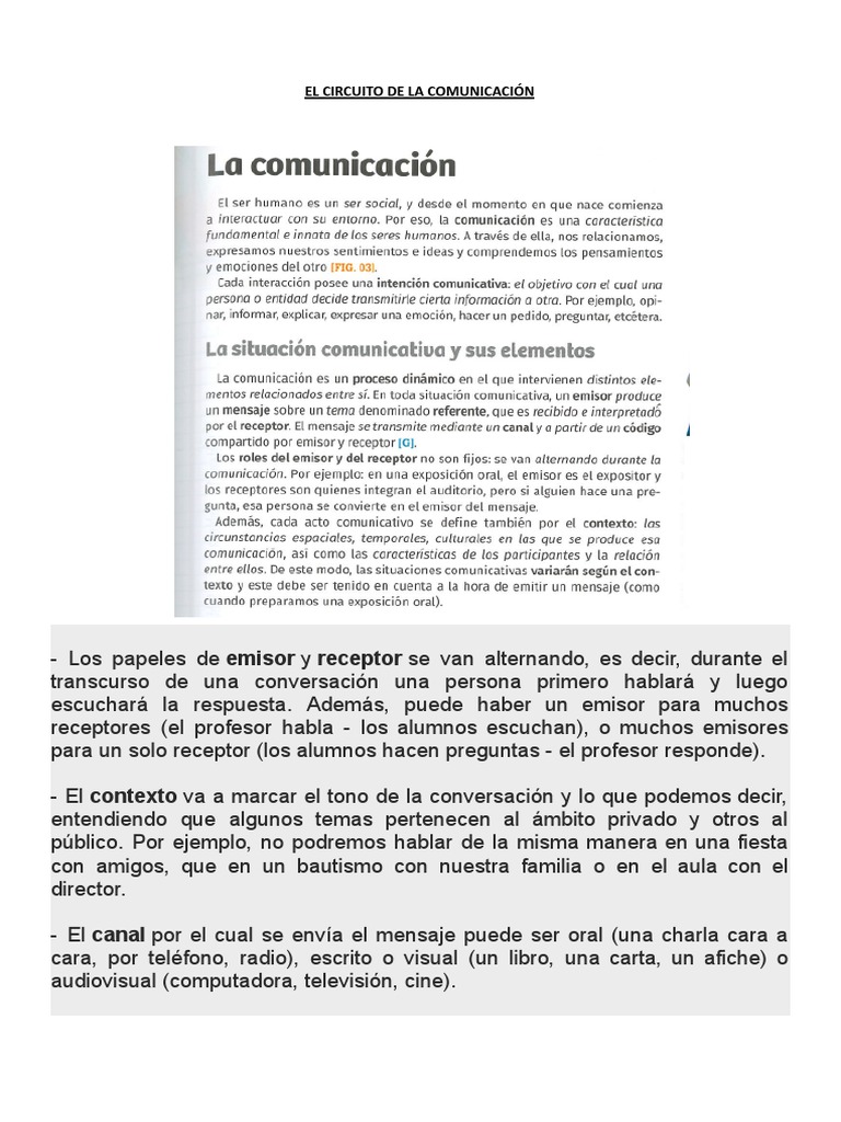 El Circuito de La Comunicación y Las Funciones Del Lenguaje | PDF