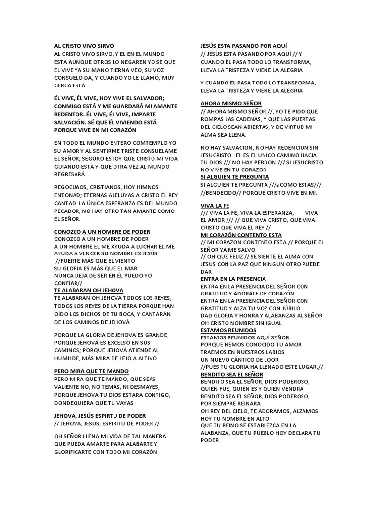 Al Cristo Vivo Sirvo | PDF | Cristo (título) | Salvación