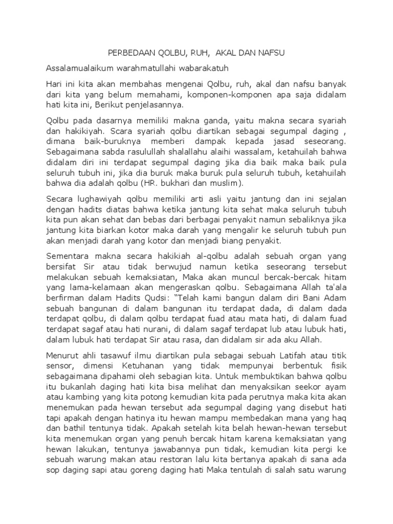 RUH | PDF | Filsafat | Agama & Spiritualitas