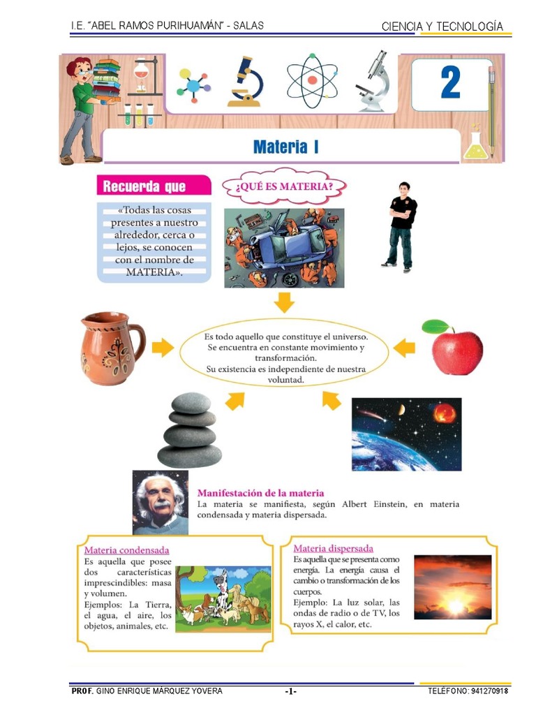 Materia: Condensada y Dispersada | PDF | Importar | Masa