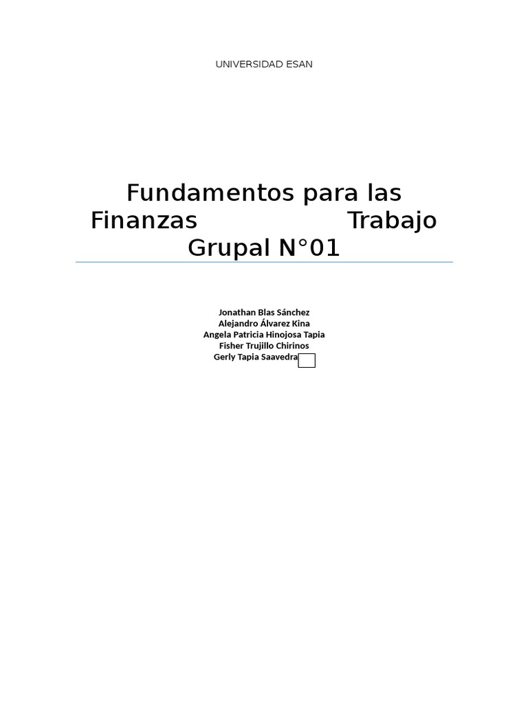 Trabajo Grupal 01 2 | PDF | Interés | Bancos