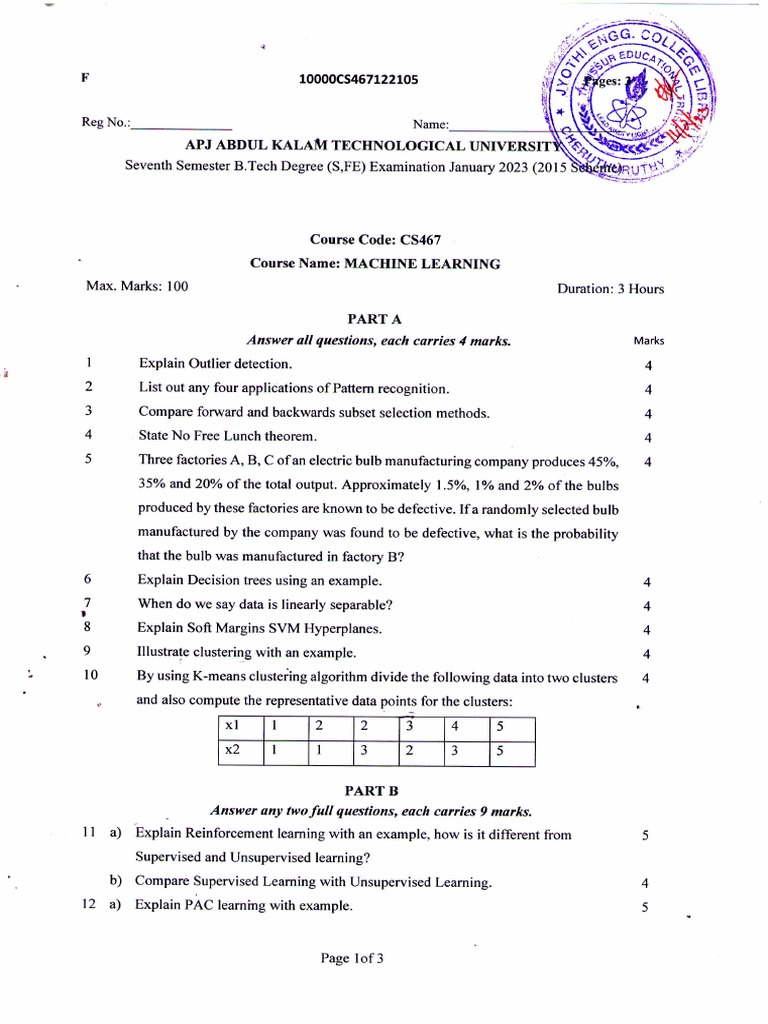 CS467 Machine Learning, January 2023 | PDF | Cluster Analysis | Statistical Classification