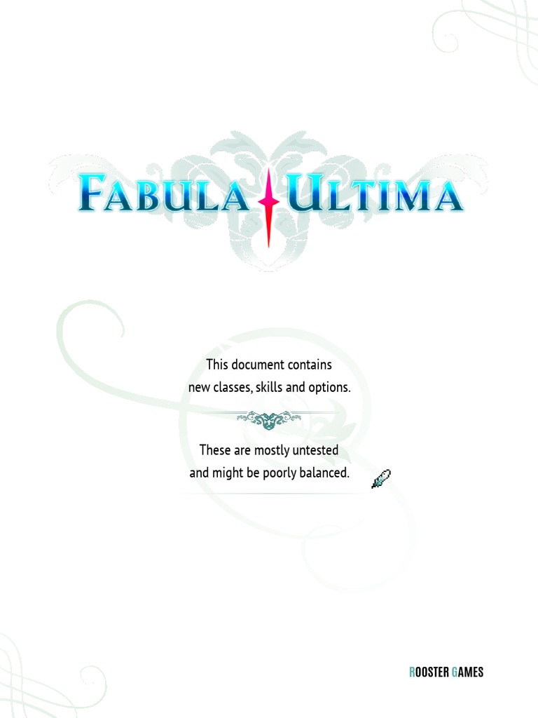Fabula Ultima New Classes and Skills | PDF | Dances