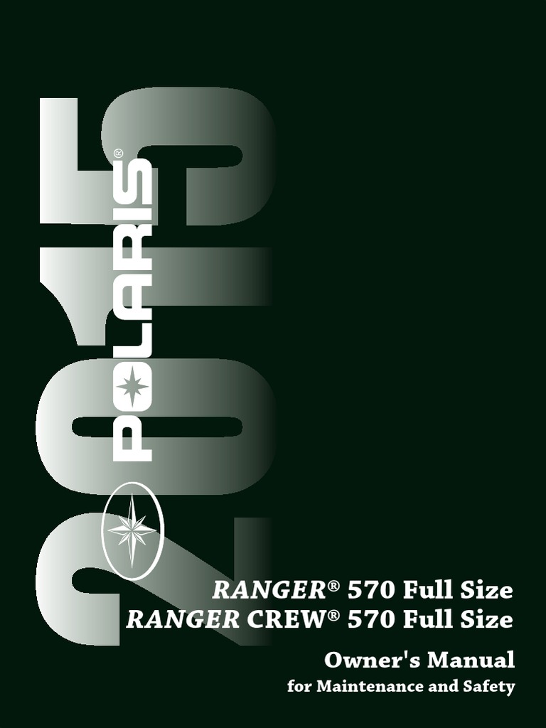 Polaris Ranger Manual | PDF | Traffic Collision | Seat Belt