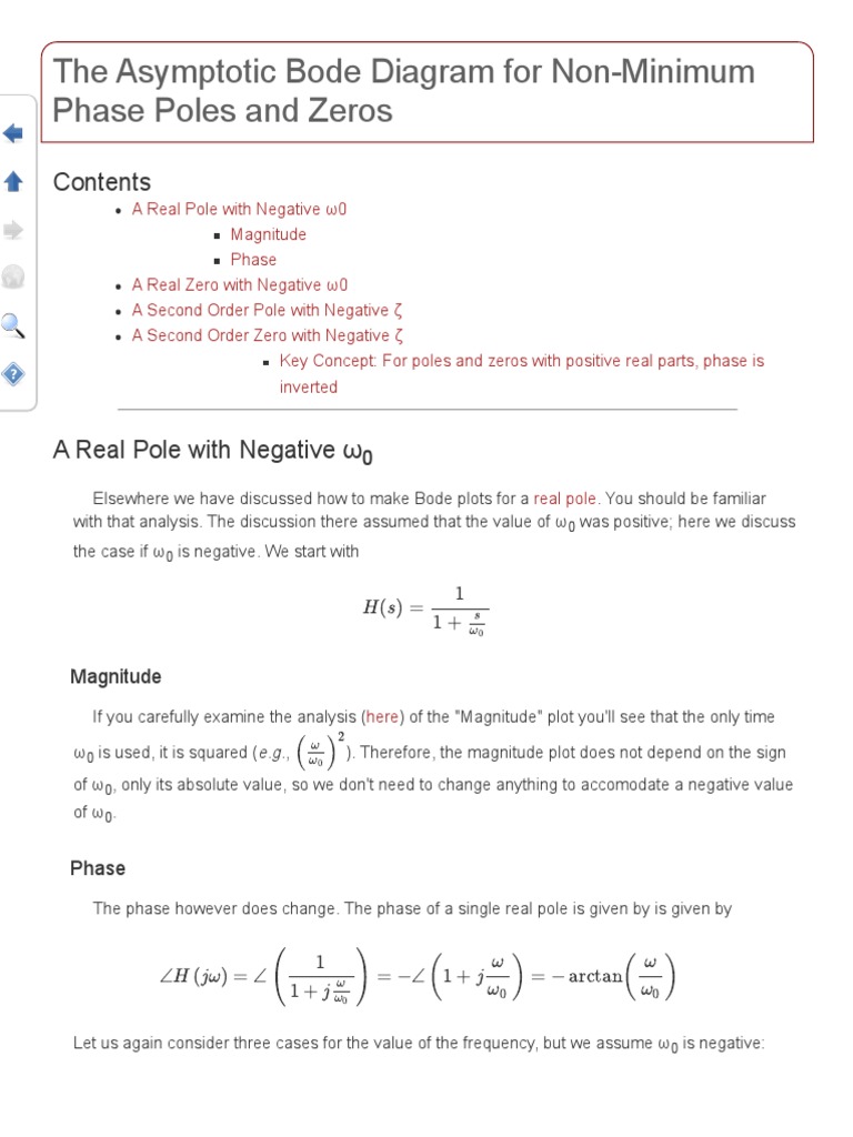 03.1the Asymptotic Bode Diagram For Non-Minimum Phase Poles and Zeros | PDF | Mathematics ...