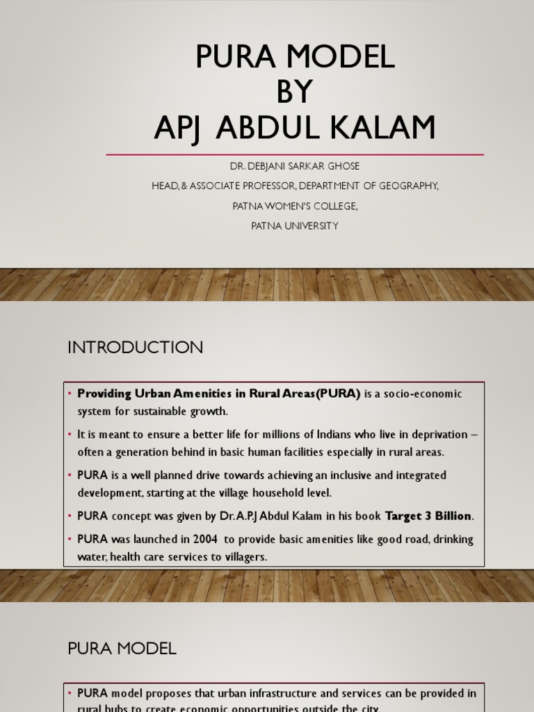 Pura Model BY Apj Abdul Kalam | PDF | Infrastructure | Entrepreneurship