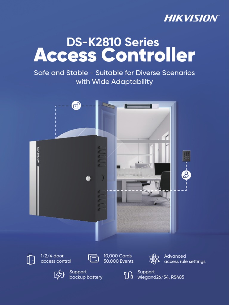 Flyer - Access Controller DS K2810 Series | PDF | Access Control | Data Transmission