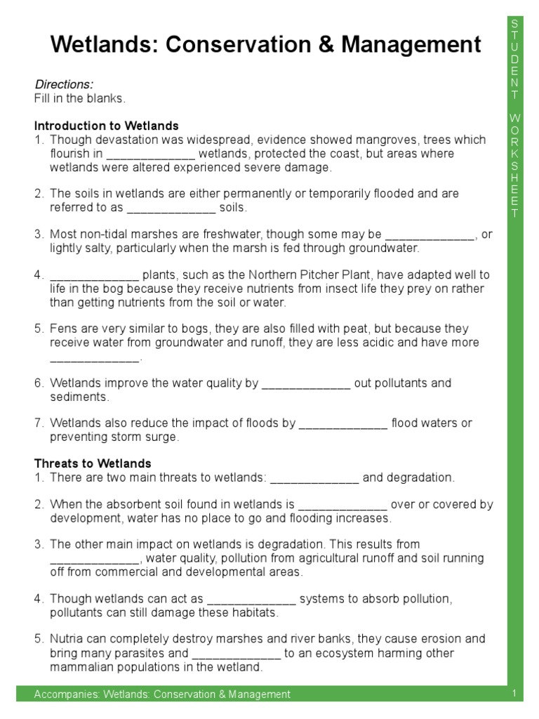 Wetlands: Conservation & Management | PDF | Wetland | Marsh